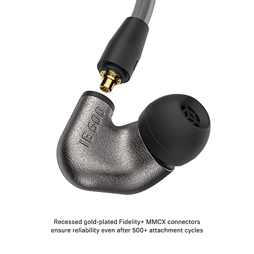 Sennheiser IE 600 in-Ear Audiophile Headphones - TrueResponse Transducers for exquisitely Neutral Sound, Detachable Cable with Flexible Ear Hooks, Includes Balanced Cable, 2-Year Warranty