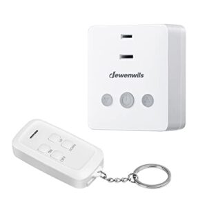 dewenwils dimmer switches for led lights, remote light dimmer for indoor use, 100ft range, compatible with dimmable led/tungsten bulbs, fcc certified