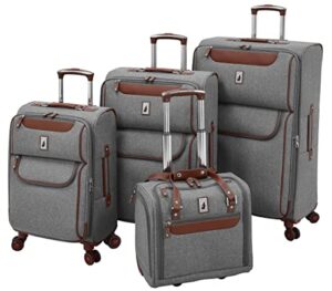 london fog westminster 4 piece set, grey heather