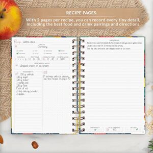 PLANBERRY Recipe Book – Blank Hardcover Cookbook to Write In Your Own Recipes – Empty Cook Book Journal to Fill In – Blank Family Recipe Notebook – 60 Recipes, 6.3”x8.4” (Fresh Multifruit)