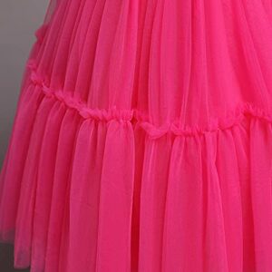 HNXDYY Girl Tutu Party Dress Bowknot Princess Baby Girls Birthday Gown #766_C Hot Pink 6-12 Months