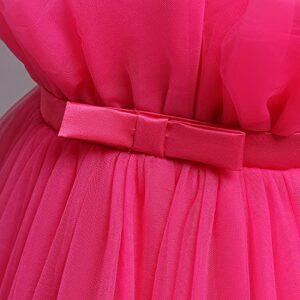 HNXDYY Girl Tutu Party Dress Bowknot Princess Baby Girls Birthday Gown #766_C Hot Pink 6-12 Months