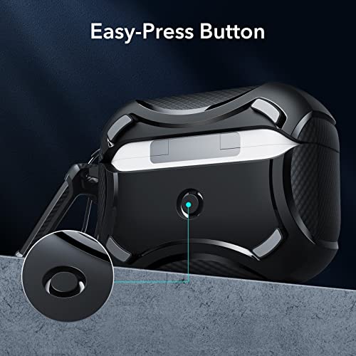 ESR for AirPods Pro 2nd Generation Case (HaloLock), Compatible with Airpods Pro Case 2nd/1st Gen (2023/2022/2019), Compatible with MagSafe, Powerful Drop Protection, Magnetic Lid, Black