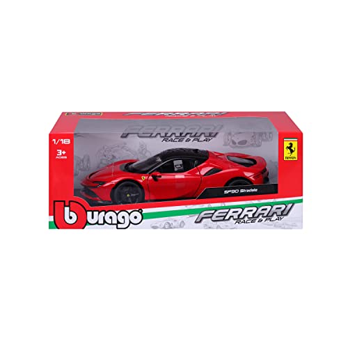 Bburago 1:18 R&P SF90 Stradale, Red