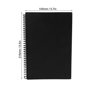 Zerodis Smart Reusable Notebook, A5 Erasable Waterproof PVC 7 Different Pages Wear Resistant Notepad Portable Erasable Journal Spiral Notepad for School Stationery