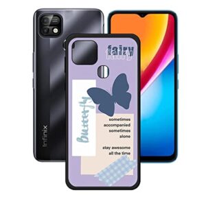 lmlqsz tpu cover for infinix smart 5 pro, black flexible silicone slim fit soft shell cute back case bumper rubber protective case for infinix smart 5 pro (6,52") - op100