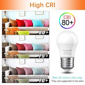 ProPOW 3W LED Bulb Equivalent 25 Watt Light Bulbs, A15 Soft White 2700K Energy Saving Low Watt E26 Base Bulb for Home Bedroom(6-Pack)