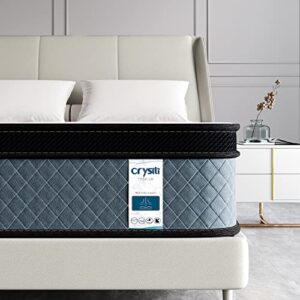 crystli queen mattresses 12 inch memory foam mattress queen size hybrid mattress medium firm queen bed mattress in a box with certipur-us foam 100-night trial 10 years warranty