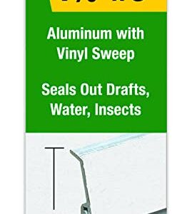 Frost King A59/36H Premium Aluminum and Vinyl Door Sweep 1-5/8 -inch by 36-inches, Silver - 2-Pack