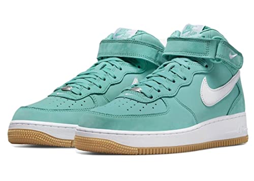 Nike mens Air Force 1 Mid Premium Shoes, Washed Teal/White-gum, 9