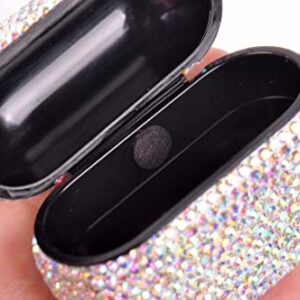 Sparkly Case Compatible with AirPods 3rd Generation with Keychain,Shockproof Protective Premium Bling Rhinestone Cover Skin for AirPods 3 Charging Case (AB not Pro)