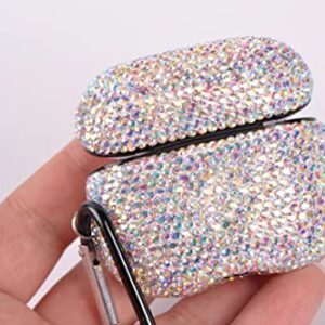 Sparkly Case Compatible with AirPods 3rd Generation with Keychain,Shockproof Protective Premium Bling Rhinestone Cover Skin for AirPods 3 Charging Case (AB not Pro)