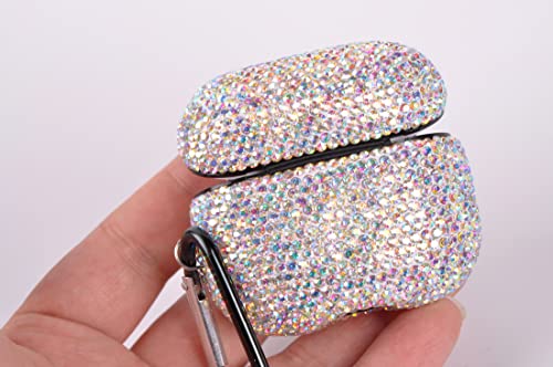 Sparkly Case Compatible with AirPods 3rd Generation with Keychain,Shockproof Protective Premium Bling Rhinestone Cover Skin for AirPods 3 Charging Case (AB not Pro)