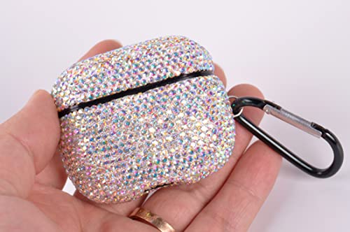 Sparkly Case Compatible with AirPods 3rd Generation with Keychain,Shockproof Protective Premium Bling Rhinestone Cover Skin for AirPods 3 Charging Case (AB not Pro)