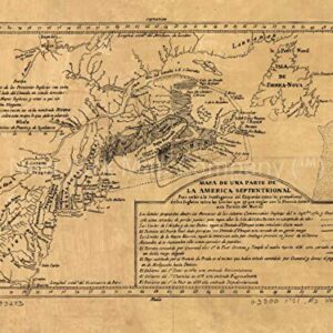 1751 Map| Mapa de una parte de la America Septentrional| Manuscript Maps, Manuscript|N