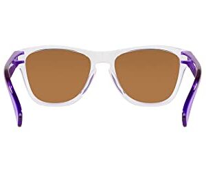 Oakley Youth OJ9009 Frogskins XXS Square Sunglasses, Clear/Prizm Violet, 48 mm