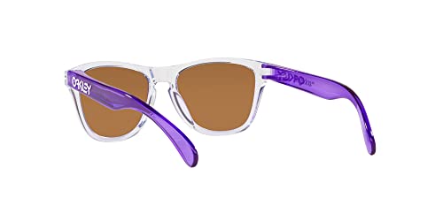 Oakley Youth OJ9009 Frogskins XXS Square Sunglasses, Clear/Prizm Violet, 48 mm