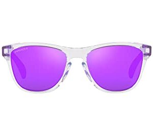 Oakley Youth OJ9009 Frogskins XXS Square Sunglasses, Clear/Prizm Violet, 48 mm