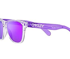 Oakley Youth OJ9009 Frogskins XXS Square Sunglasses, Clear/Prizm Violet, 48 mm