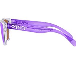 Oakley Youth OJ9009 Frogskins XXS Square Sunglasses, Clear/Prizm Violet, 48 mm