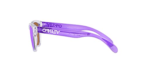 Oakley Youth OJ9009 Frogskins XXS Square Sunglasses, Clear/Prizm Violet, 48 mm