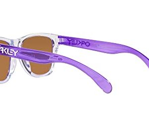 Oakley Youth OJ9009 Frogskins XXS Square Sunglasses, Clear/Prizm Violet, 48 mm