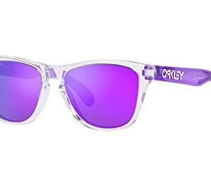 Oakley Youth OJ9009 Frogskins XXS Square Sunglasses, Clear/Prizm Violet, 48 mm