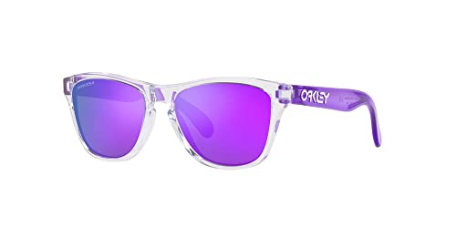 Oakley Youth OJ9009 Frogskins XXS Square Sunglasses, Clear/Prizm Violet, 48 mm