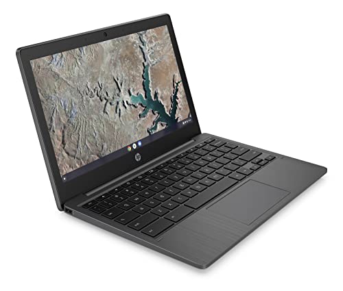 HP Chromebook 11-inch Laptop, MediaTek MT8183(2f)-Core Processor, MediaTek Integrated Graphics, 4 GB RAM, 32 GB SSD, Chrome OS (11a-na0027nr, Ash Gray) (Renewed)