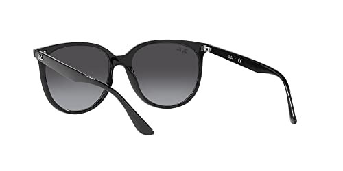 Ray-Ban Women's RB4378F Low Bridge Fit Square Sunglasses, Black/Grey Gradient, 54 mm