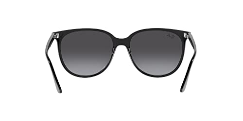 Ray-Ban Women's RB4378F Low Bridge Fit Square Sunglasses, Black/Grey Gradient, 54 mm