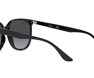 Ray-Ban Women's RB4378F Low Bridge Fit Square Sunglasses, Black/Grey Gradient, 54 mm