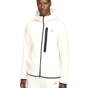 Nike Sportswear Tech Fleece Men's Full-Zip Hoodie (Large, White/Heather)