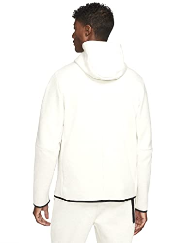 Nike Sportswear Tech Fleece Men's Full-Zip Hoodie (Large, White/Heather)