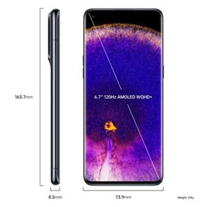 Oppo Find X5 Pro 5G Dual 256GB 12GB RAM Factory Unlocked (GSM Only | No CDMA - not Compatible with Verizon/Sprint) China Version | No Google Play Installed - Glaze Black