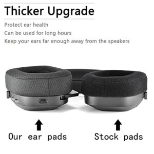 HS80 RGB Thicker Upgrade Quality Earpads - Replacement Ear Cushion Cup Compatible with Corsair HS80 RGB Wireless Headphone, High-Density Noise Cancelling Foam，Added Thicknes (Black Fabric)