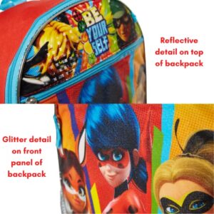 5 Pc. Miraculous Ladybug Girl Power “Be Yourself” Backpack Set for Girls, 16 inch with Miraculous Lunch Bag & Pencil Case