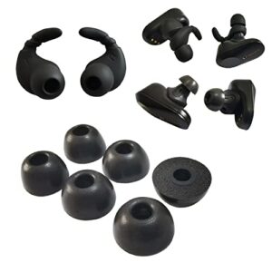 luckvan ear tips for sony wf-1000xm3/wf-1000xm4 earhook replacement memory foam earbuds tips for sony wf-1000xm4 wf-xb700 wf-sp800n wf wi xba etc. black 3 pairs lms