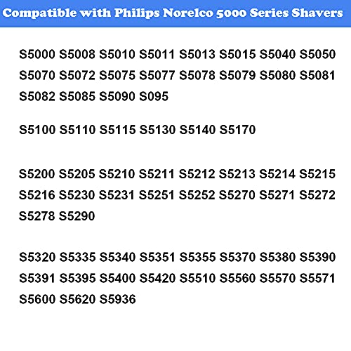 Replacement Shaver Heads for Philips Norelco SH50, 3 Pack Men Electric Shaving Heads 5000 Series, Double Layers Trimmer Razor Accessories Rotary Heads Blades for Men