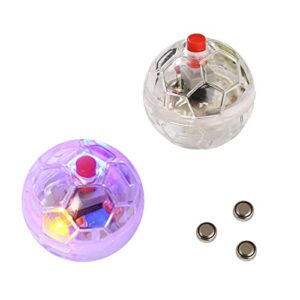 4 Pieces Ghost Hunting Cat Ball Multi-Color Flash LED Glowing Interactive Ball Pet Toys for Dog Cat Animals Activity