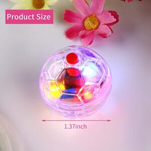 4 Pieces Ghost Hunting Cat Ball Multi-Color Flash LED Glowing Interactive Ball Pet Toys for Dog Cat Animals Activity