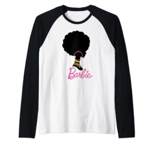 barbie - afro barbie raglan baseball tee