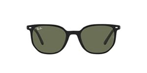 ray-ban rb2197 elliot square sunglasses, black/green, 52 mm