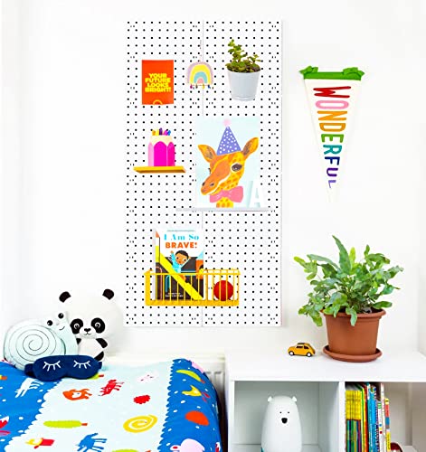 8 Pack Pegboard, Peg Boards, Peg Boards for Walls, Pegboard Wall Organizer, Small Pegboard 10" x 10", Pegboard Plastic Panels for Craft Room, Organizer, Storage, Workbench, Study Room