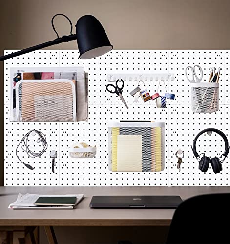 8 Pack Pegboard, Peg Boards, Peg Boards for Walls, Pegboard Wall Organizer, Small Pegboard 10" x 10", Pegboard Plastic Panels for Craft Room, Organizer, Storage, Workbench, Study Room