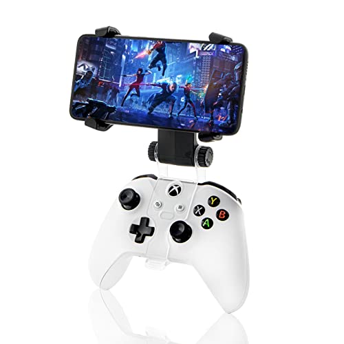 ECHZOVE Xbox Series X Controller Phone Clip, Xbox One Controller Mobile Phone Mount Adjustable Phone Holder Clamp for Xbox Series S/X, Xbox One S/X, Xbox One Controllers