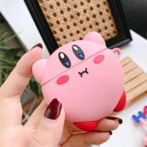 Cute Case for Apple Airpod 2nd Generation AirPods Case Cover 3D Kawaii Funny Food Design Silicone Shell Anti-Fall Cover for AirPods Charging Case for Girls Women Boy Men (AirPods 2/1, Pink Monster)