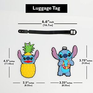 Disney Lilo & Stitch Luggage Tags PVC 4-Piece Set - Stitch Travel Tags & Luggage/Suitcase Tags - Officially Licensed