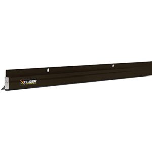 xcluder 36 in. low-profile door sweep, dark bronze, seals out rodents & pests, enhanced weather sealing, easy to install; door seal rodent guard; rodent proof door sweep