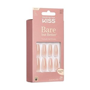 KISS Bare But Better TruNude Fake Nails Nude Nail Shades Manicure Set, Nude Drama', 28 Chip Proof, Smudge Proof Glue-On Nails